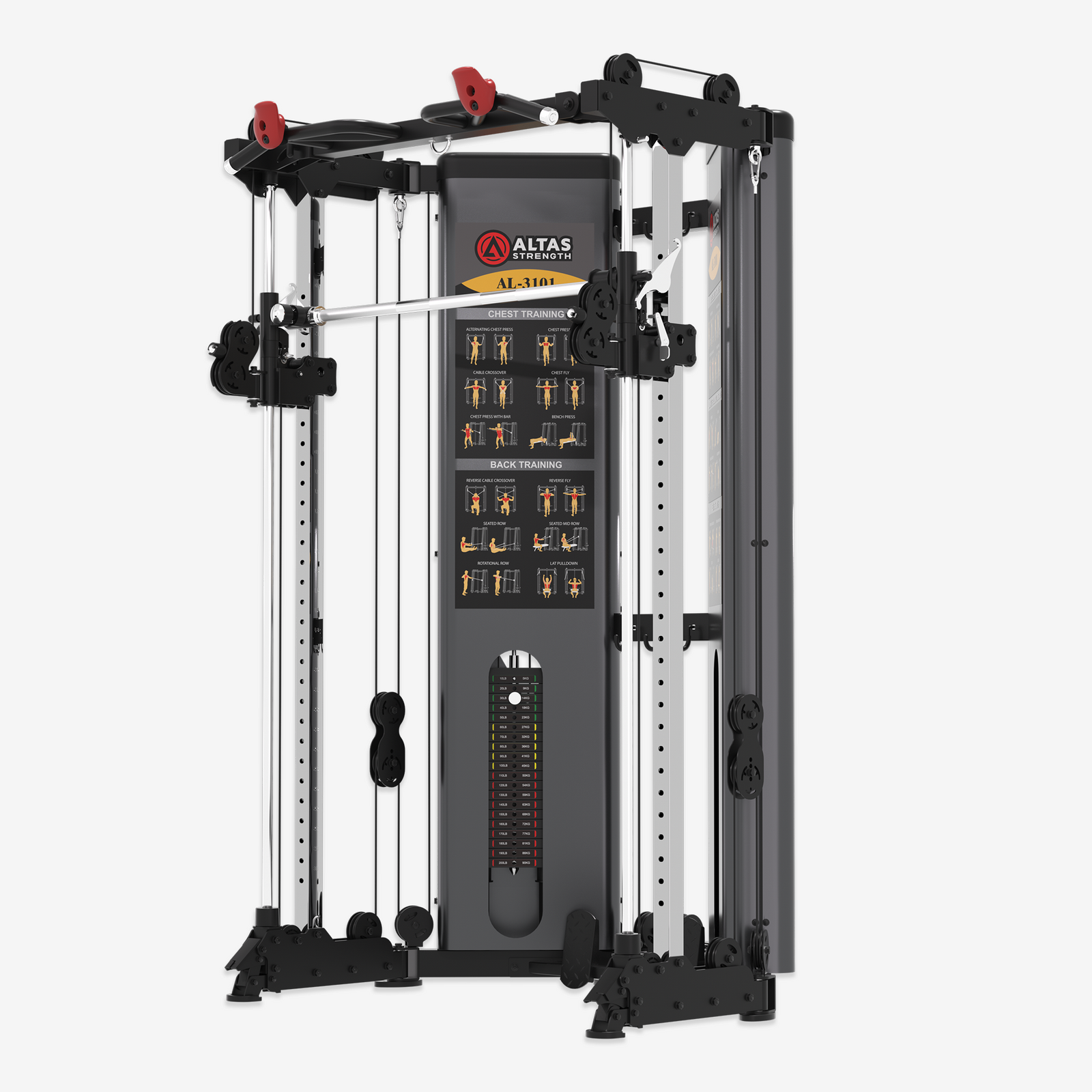 Folding Home Gym Smith Machine With Pulley System Gym Squat Rack AL-31